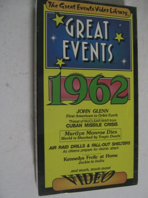 VHS VIDEO TAPE Greatest Events Of 1962 Cuban Missile Crisis Marilyn ...