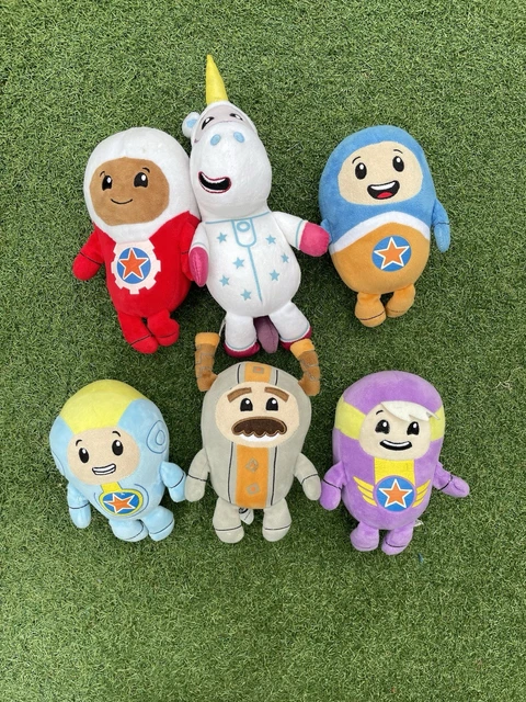GO JETTERS FIGURES Plush Full Set X6 Inc Glitch & Ubercorn CBeebies ...