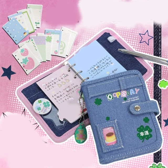 RETRO NOTEBOOK PAGE Binder Notebook Sweet Clovers Notebook Small ...