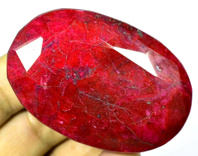 RARE 445.00 CT Naturel Géante Rubis Rouge Certifié Museum Grade Ovale ...