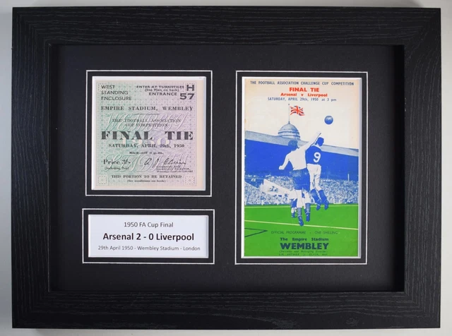 1950 FA CUP Final A4 Photo Ticket Display Football Programme Arsenal ...