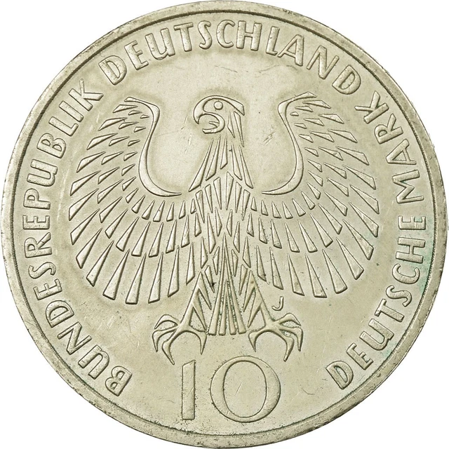 MONNAIE, RÉPUBLIQUE FÉDÉRALE allemande, 10 Mark, 1972, Hambourg, TTB ...