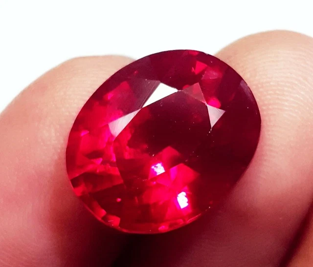 NATUREL ROUGE RUBIS Forme Ovale 10.30 CT Certifié Desseré Gemme Avec ...