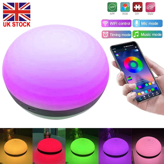 SMART BEDSIDE TABLE Voice Control Lamp LED Night Light APP Remote ...