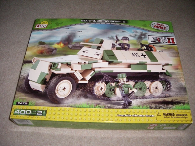 NEW COBI GERMAN SD.KFZ 251/10 Ausf C Halftrack, 2472, WW2, Rare, Sealed ...