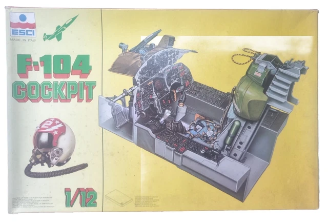 ESCI A602 LOCKHEED F-104 Starfighter Jet Cockpit 1/12 Plastic Model Kit ...