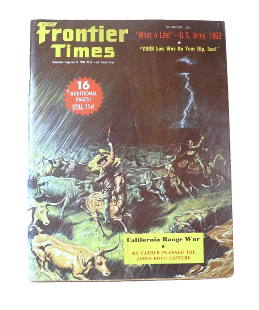 VINTAGE 1959 FRONTIER Times Magazine My Father Planned Jesse James Boys ...