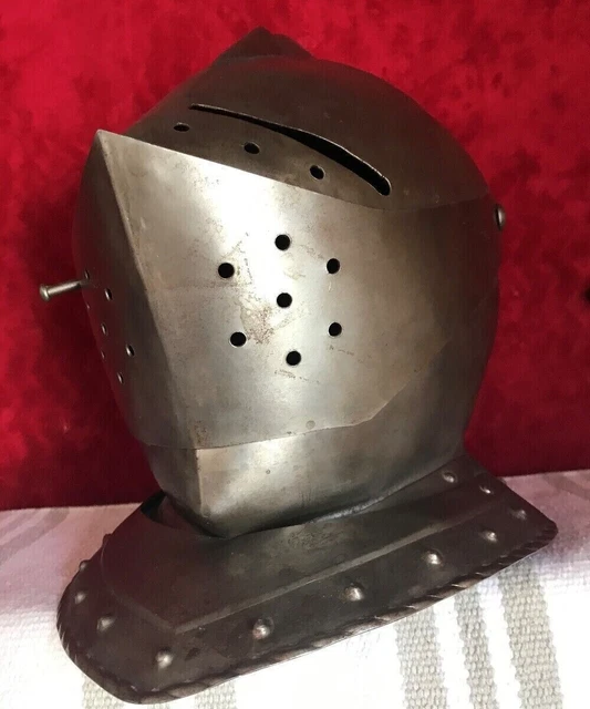 MITTELALTERLICHER LARP-KRIEGER-HELM AUS italienischem Naharmet-Stahl ...