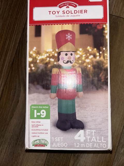 GEMMY AIRBLOWN INFLATABLE 4 Foot Toy Soldier Nutcracker with FREE ...