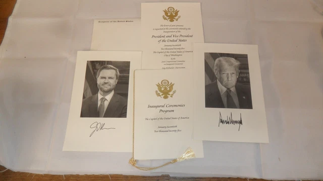 RARE! OFFICIAL TRUMP VANCE 2025 Inauguration Congressional Invitation ...