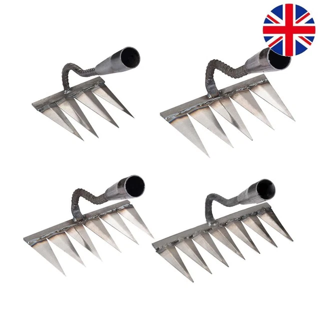 WEEDING SCARIFIER STEEL Garden Rake Sharp Loosening Soil Tool ...