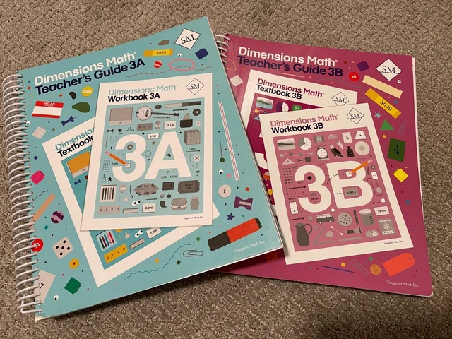 SINGAPORE DIMENSIONS MATH Teacher's Guide 3A/3B Homeschool math $40.99 ...