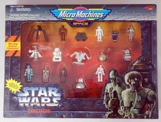 STAR WARS MICRO Machines 16x DROID Figures IG-88, 4-LOM, 8D8, EV-9D9 ...
