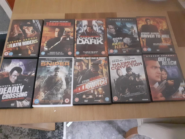 STEVEN SEAGAL JOB lot dvds all region 2 10 DVDs see description Below ...