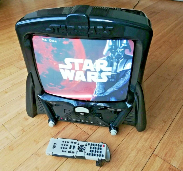 Star Wars Darth Vader Crt Tv Dvd Combi Lightsaber Remote Retro