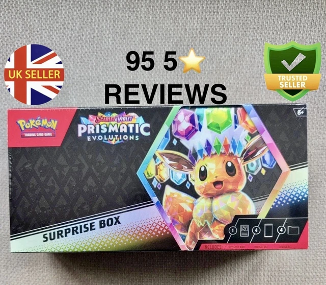POKEMON PRISMATIC EVOLUTIONS SURPRISE BOX, TCG Scarlet Violet, IN HAND ...