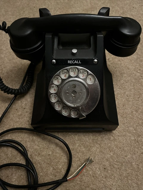 VINTAGE BLACK BAKELITE telephone Rotary Dial GPO £34.00 - PicClick UK