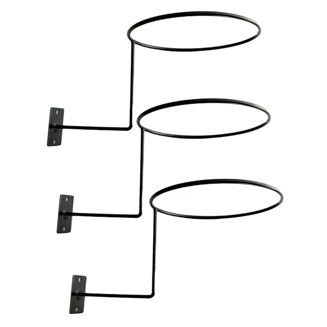 BLACK HAT DISPLAY Rack Metal Helmet Hat Holder Easy Wall Mount Hook ...