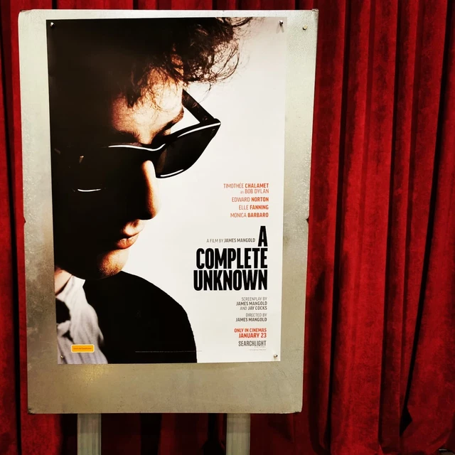 A COMPLETE UNKNOWN Bob Dylan One Sheet Movie Poster Cinema DS Genuine ...