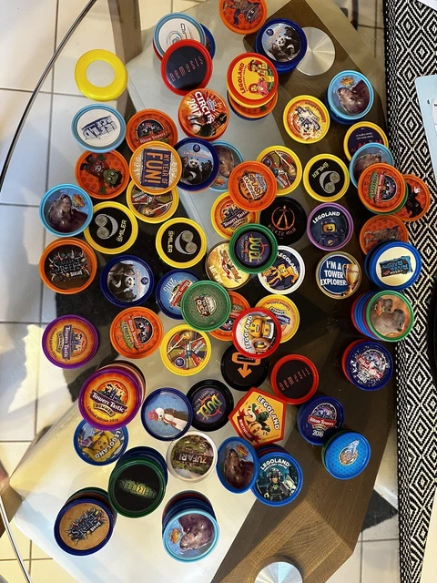 100+ POP BADGES bundle Merlin Attractions Alton Towers legoland ...