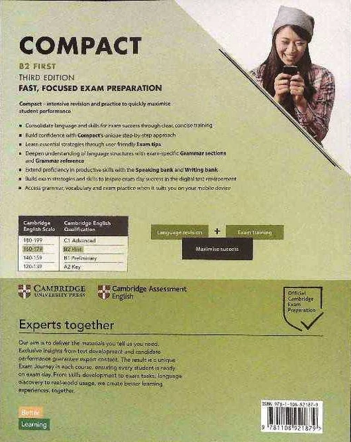 CAMBRIDGE COMPACT B2 FIRST Student's Book without Answers THIRD EDITION ...