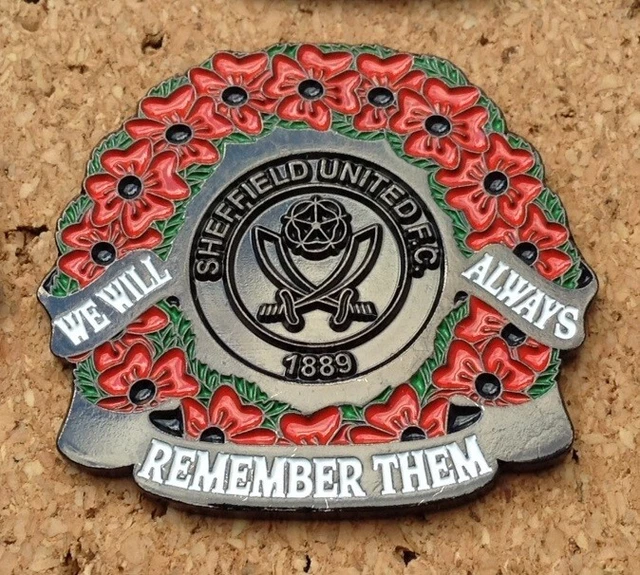 *NEW* SHEFFIELD UNITED FC - WE WILL ALWAYS REMEMBER THEM Pin/Badge ...