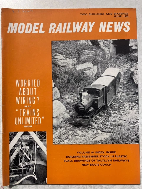 MODEL RAILWAY NEWS June 1965 Wiring - Talyllyn Drawings - Bogie Coach ...