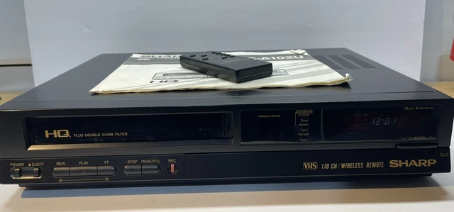 VINTAGE (1987) SHARP VCR VHS Player VC-A102U Double Comb Filter $49.99 ...