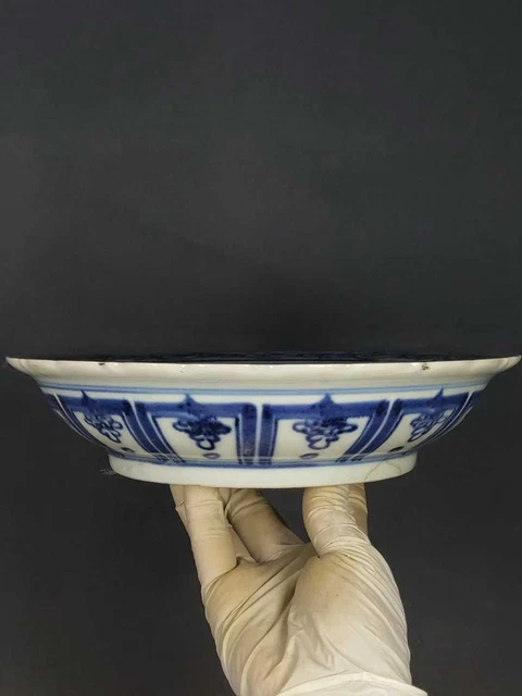 ANTIQUE CHINESE MING Dynasty blue and white porcelain plate £141.45 ...