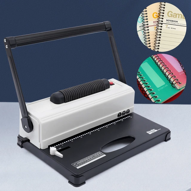 SPIRAL COIL BINDING Machine-Hole Punch 46-Holes Binder,w/Electric Coil ...