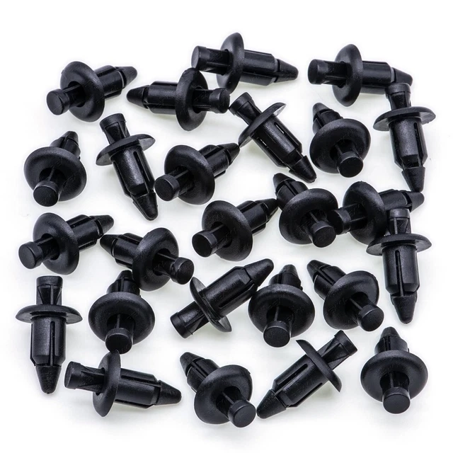 NYLON STOSSSTANGE SCHWARZ Schieben Sie Niet-Pins Clip-Retainer Für auto ...