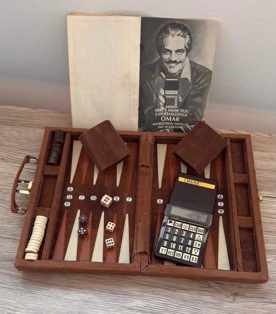 1979 TRYOM OMAR Backgammon Electronic Game Handheld Vintage £27.50 ...