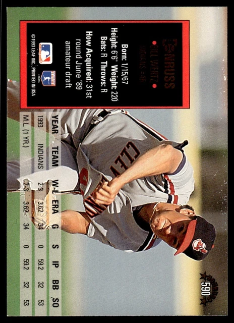 1994 DONRUSS CARTE de baseball Bill Wertz Indians de Cleveland #590 EUR ...