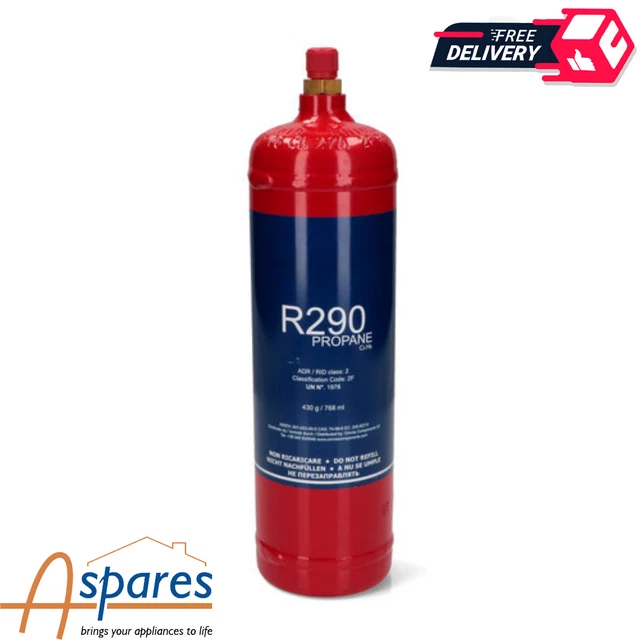 FRIDGE FREEZER COMPRESSOR Refrigerant Isobutane Gas Canister Cylinder ...