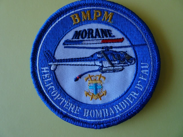 ÉCUSSON BRODÉ SÉCURITÉ civile hélicoptère borbardier d eau du bmpm hbe ...