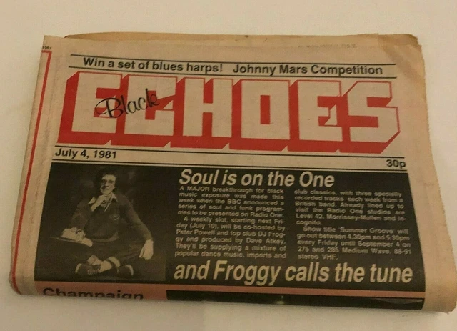 BLACK ECHOES MUSIC Newspaper George Oban Nigel Martinez July 4th 1981 £ ...