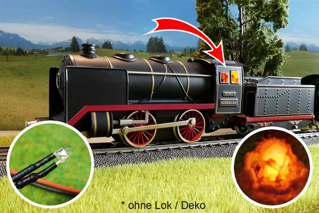 FLICKERING FIRE FEUERBÜCHSE Gauge G, 1, 0 LED Fire Boiler Stehkessel ...