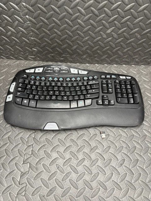 LOGITECH K350 COMFORT Wave Ergonomic Wireless Keyboard - W/ DONGLE $48. ...