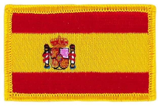 PATCH AUFNÄHER BESTICKT Flagge Spanien Spanische Flagge Zum Aufbügeln EUR 3,32 - PicClick DE