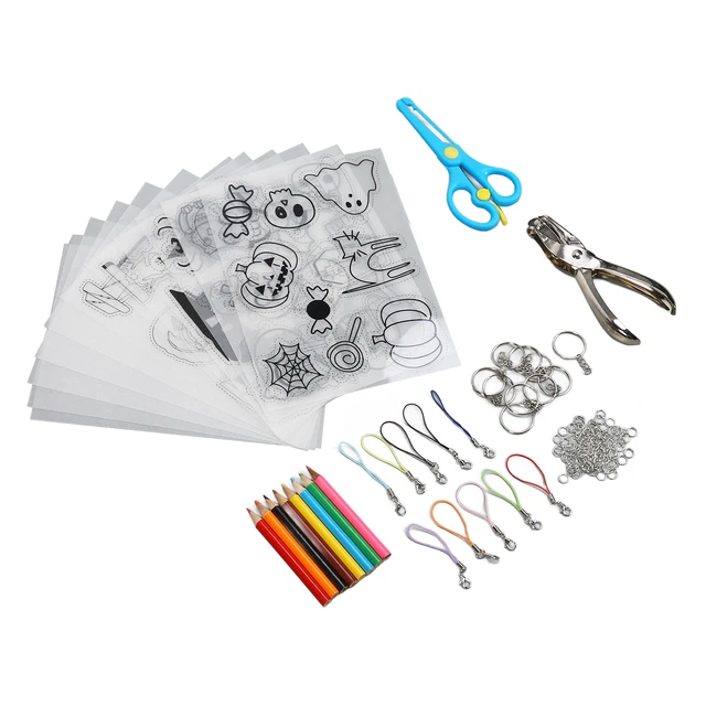 SHRINK PLASTIC SHEET Kit Shrinky Sheets Kit Translucent DIY Easy To Use ...