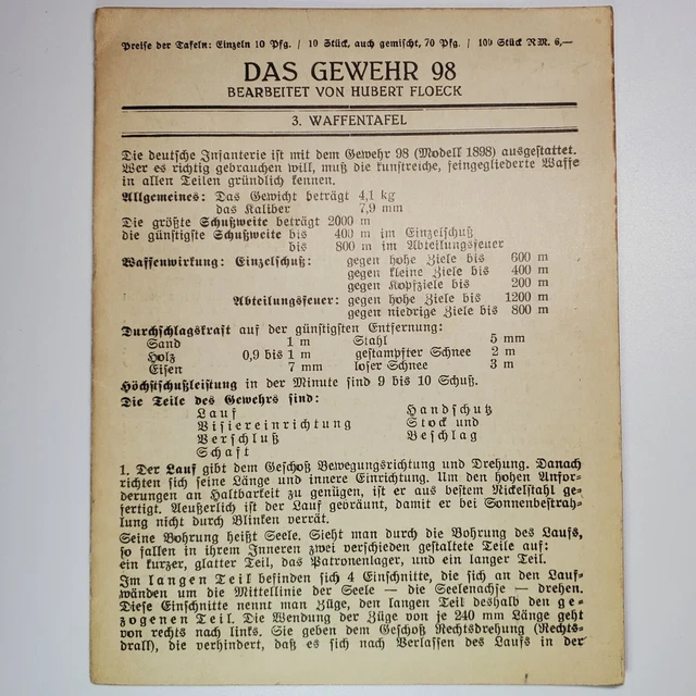 WW2 GERMAN WEHRMACHT Gewehr 98 papers rifle original military army ...
