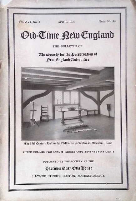 CLAFLIN HOUSE WENHAM MA Founders of Yale Doors Old-Time New England ...