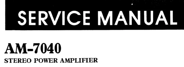SHERWOOD AM-7040 AM-8500G/B AM-9080/B Schematic Service Manual Schematic £13.37 - PicClick UK