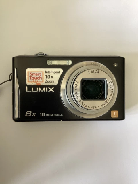 PANASONIC FS37 16MP BLACK Digital Camera TEST 8x Zoom Excellent Touch ...