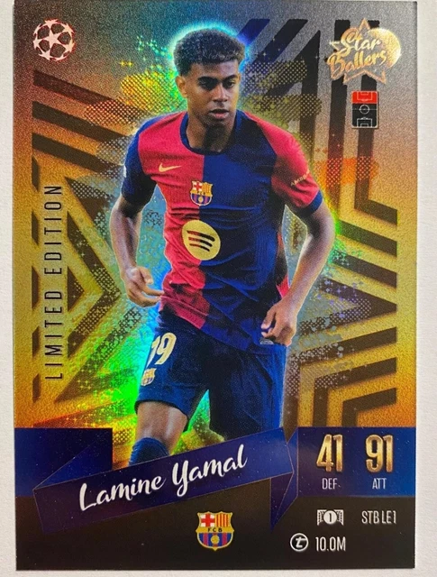 TOPPS LAMINE YAMAL Match Attax 2024 2025 Star Ballers Limited Edition ...