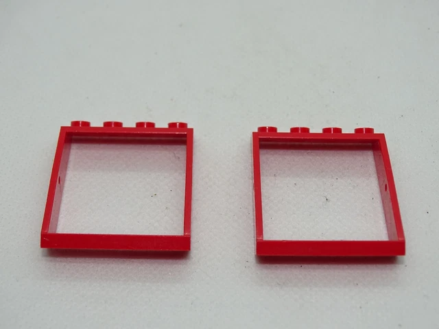 VINTAGE LEGO 4447 Window 4 x 4 x 3 Roof Red X2 No Glass $4.99 - PicClick