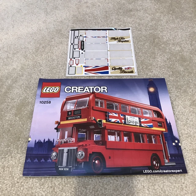LEGO CREATOR 10258 London Bus Building Toy Instructions Manual Book ...