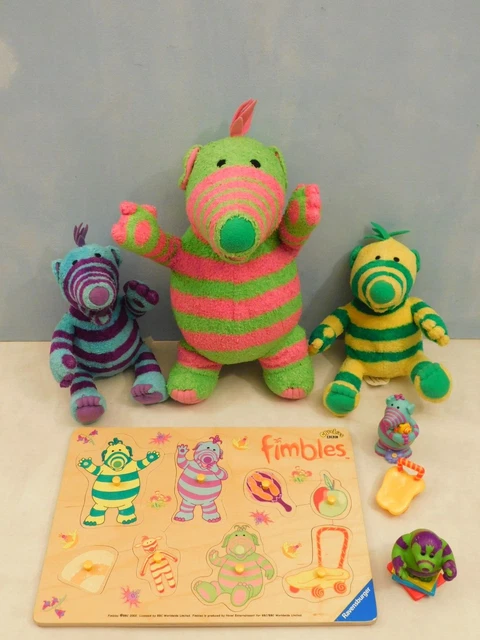 CHILDREN'S TV BBC Cbeebies Fimbles Toy Bundle - Peg Puzzle, x3 Plush ...