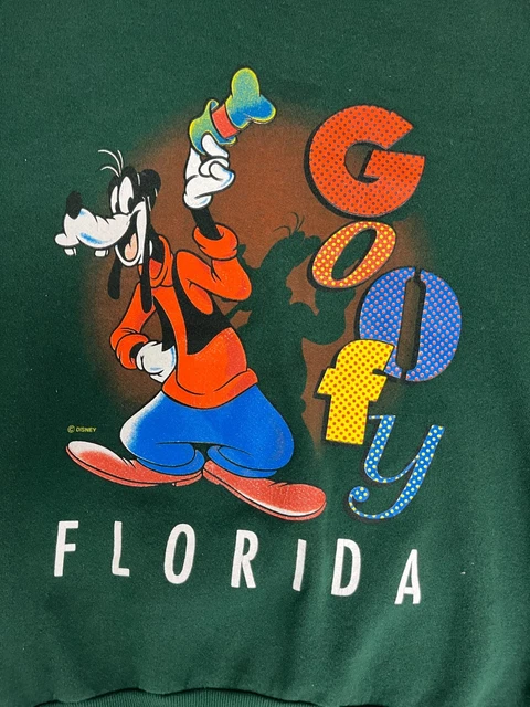 GOOFY FLORIDA VINTAGE Made in USA Green Crewneck Sweater Size Large $50 ...