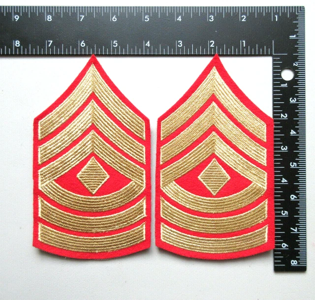 U.S. MARINE CORPS Usmc First Sergeant Chevrons Stripes Military Uniform ...